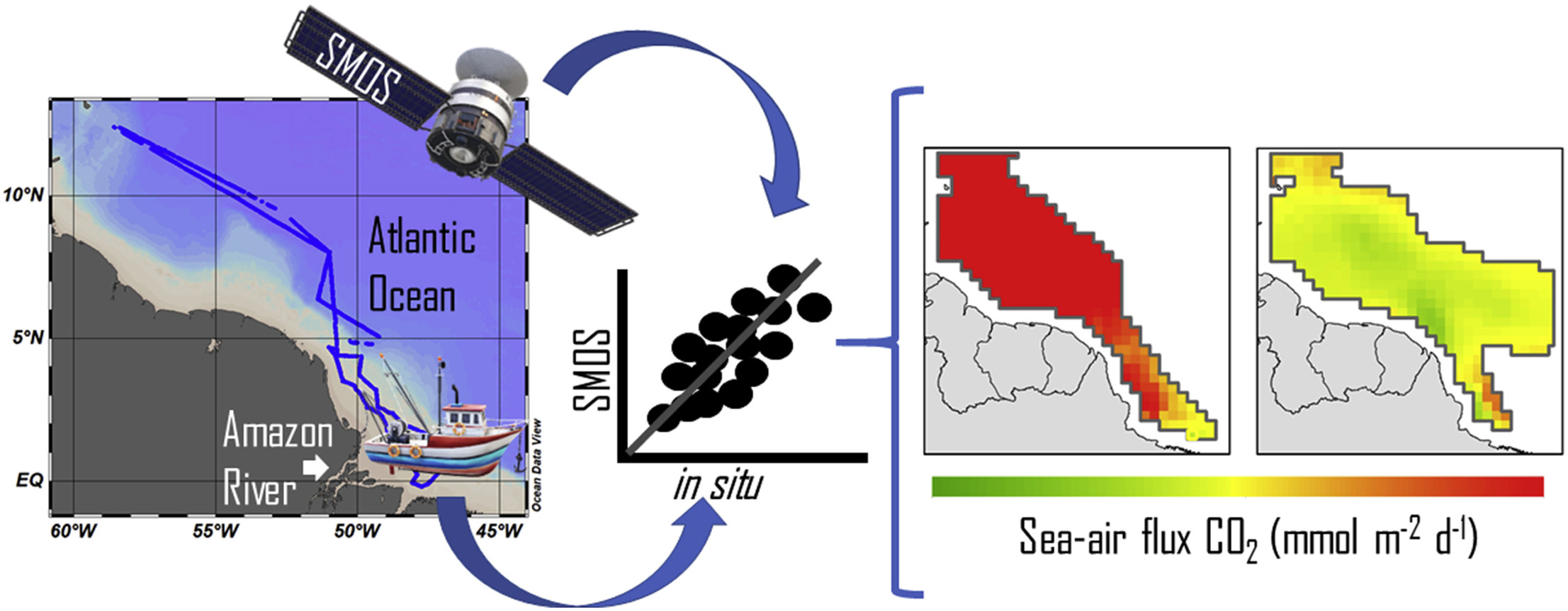 CO2 partial pressure and fluxes in the Amazon River Plume using in situ ...